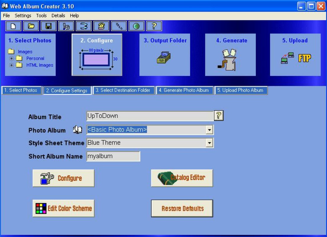 Web Album Creator for PC Windows 3.10 Download