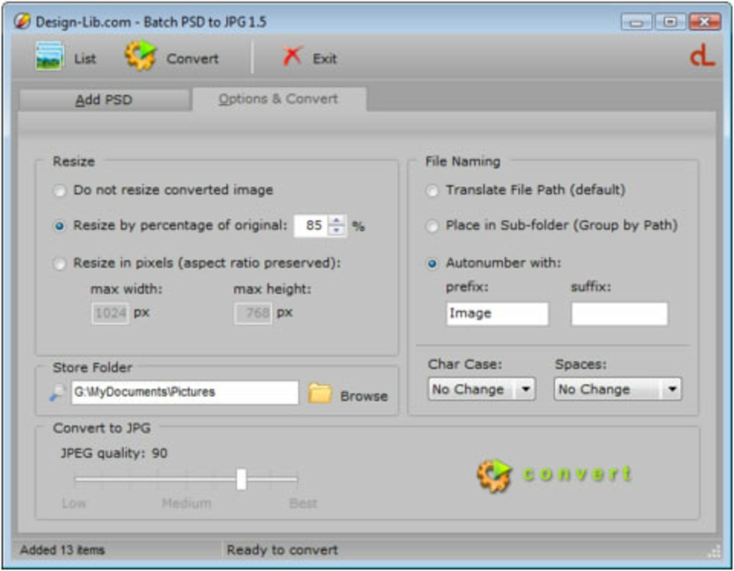 Batch PSD to JPG for PC Windows 1.51 Download