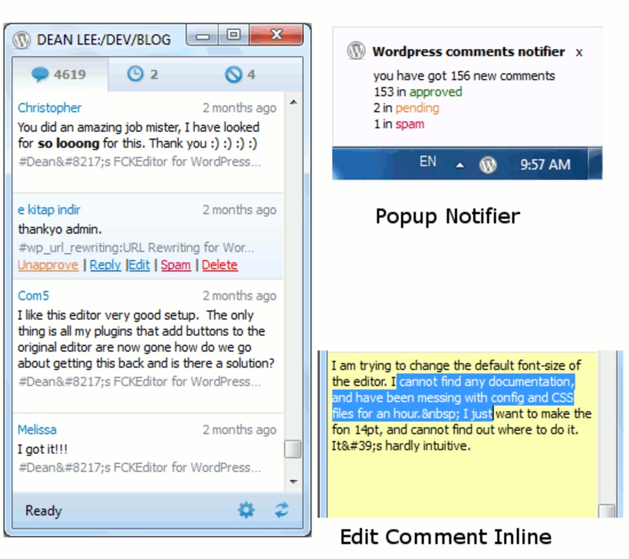 Wordpress Comment Notifier for PC Windows 0.11 Download Wordpress Comment Notifier for PC Windows 0.11 Download