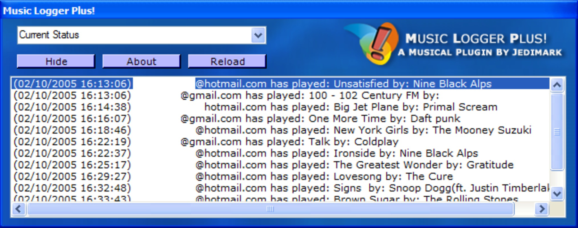 Music Logger Plus for PC Windows 2.4c Download