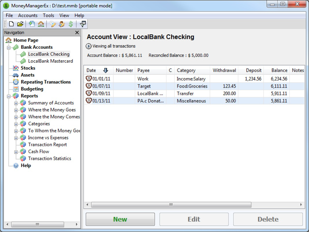 Money Manager Ex Portable for PC Windows 1.9.1 Download