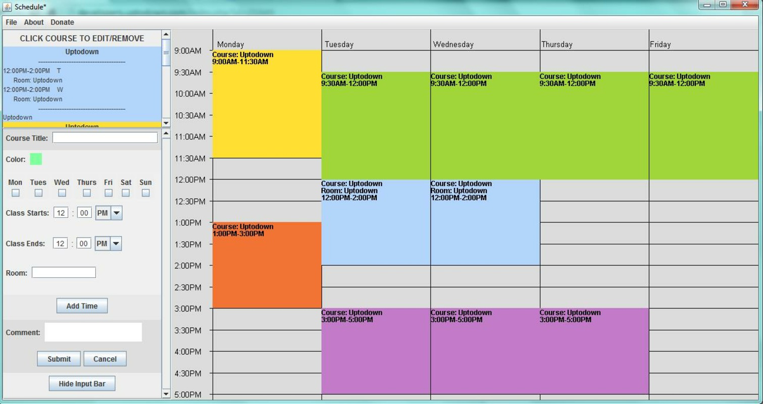 Free College Schedule Maker for PC Windows 1.0 Download