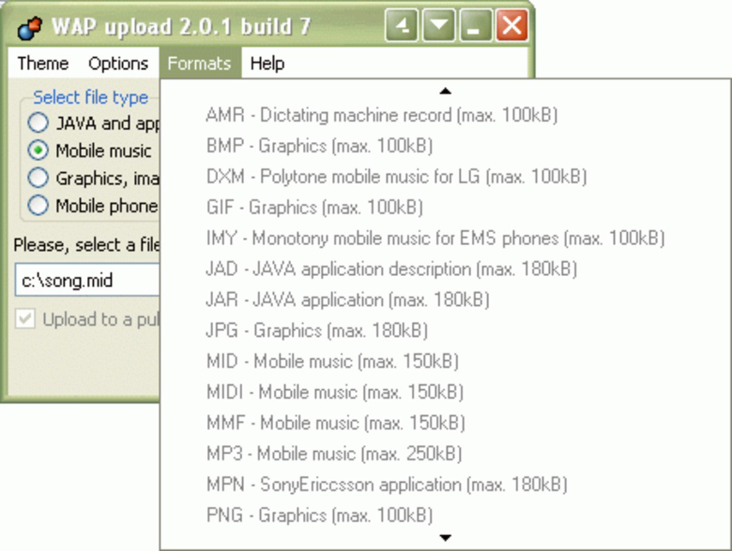 WAP Upload for PC Windows 2.0.1build 7 Download