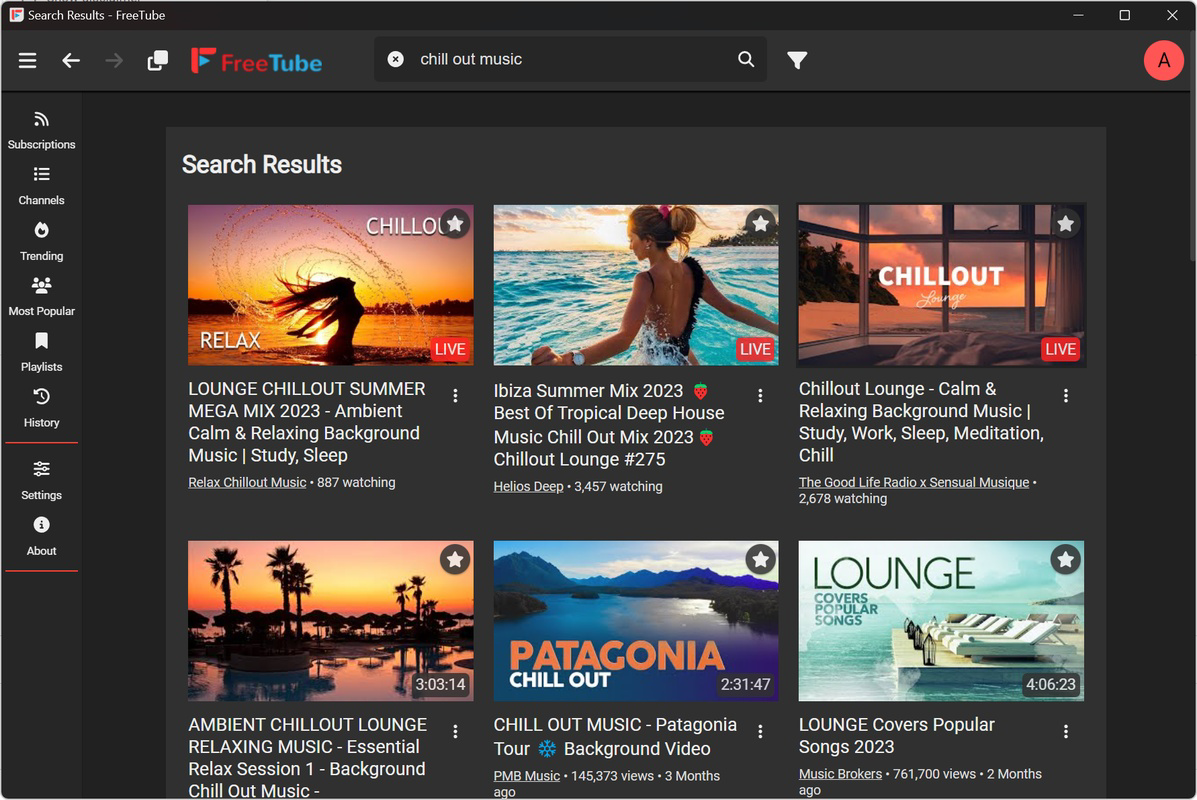 FreeTube for PC Windows 0.23.1 Download