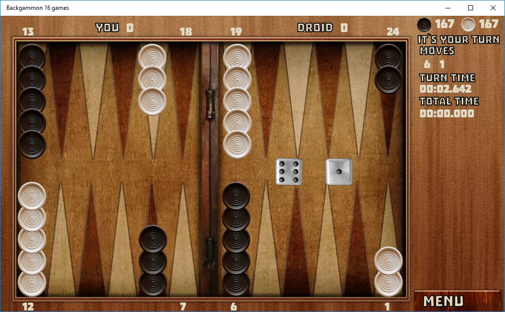 Backgammon 16 games for PC Windows Download