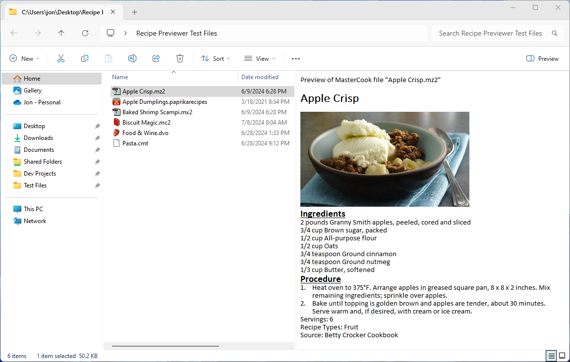 Recipe Previewer for PC Windows Download