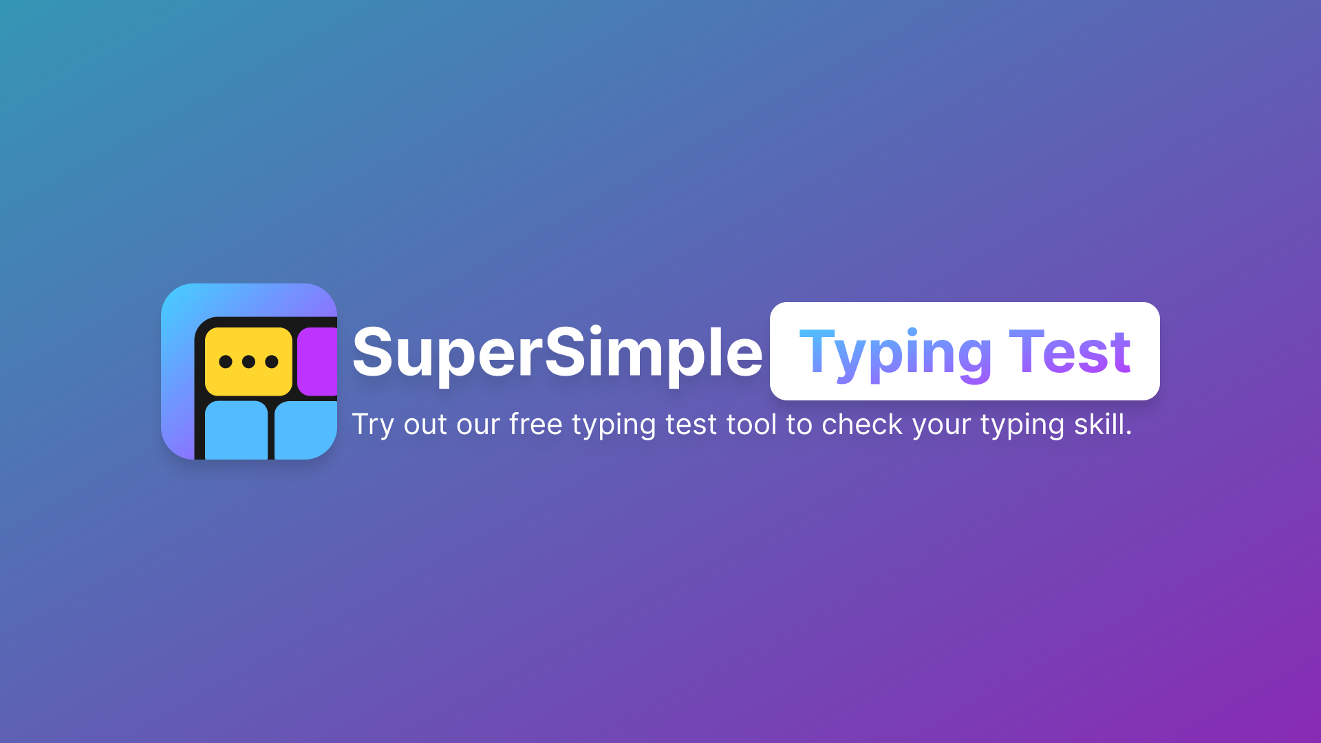 SuperSimple Typing Test for PC Windows Download