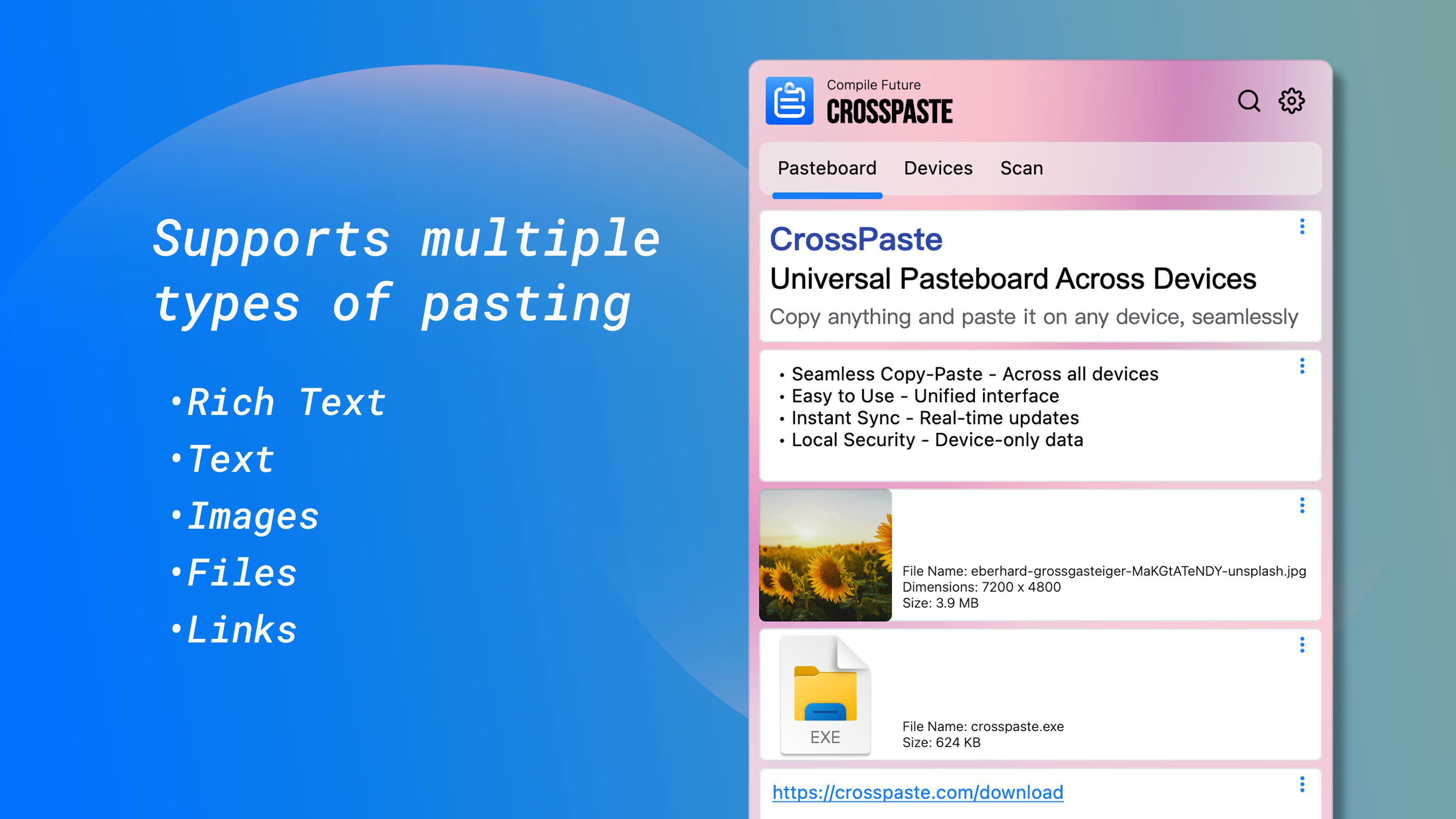 Download CrossPaste Latest for Windows PC