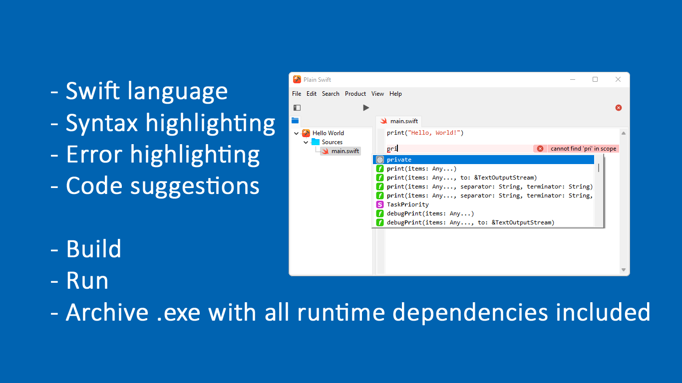 Plain Swift for PC Windows Download
