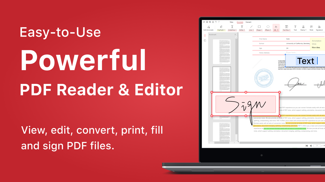 PDF X: PDF Editor & PDF Reader for PC Windows Download
