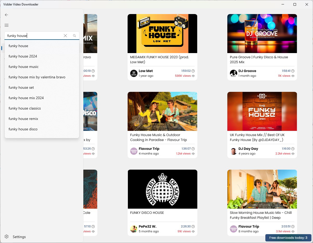 Vidder Video Downloader for PC Windows Download