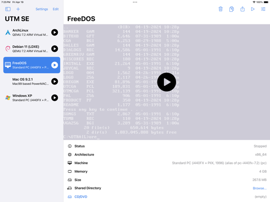 UTM SE: Retro PC emulator for iOS (iPhone/iPad/Apple Vision/iPod touch ...