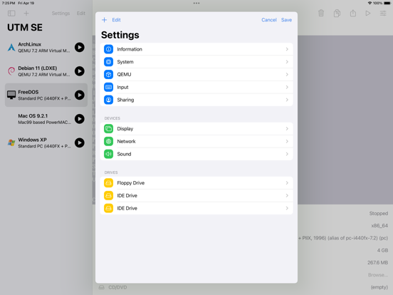 UTM SE: Retro PC emulator for iOS (iPhone/iPad) - Free Download at AppPure