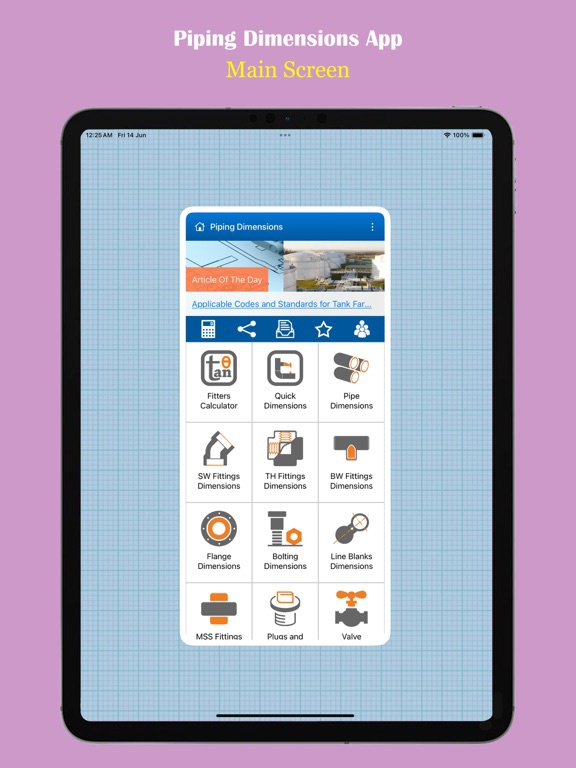 Piping Dimensions App for iOS (iPhone/iPad) Latest Version at $5.99 on ...