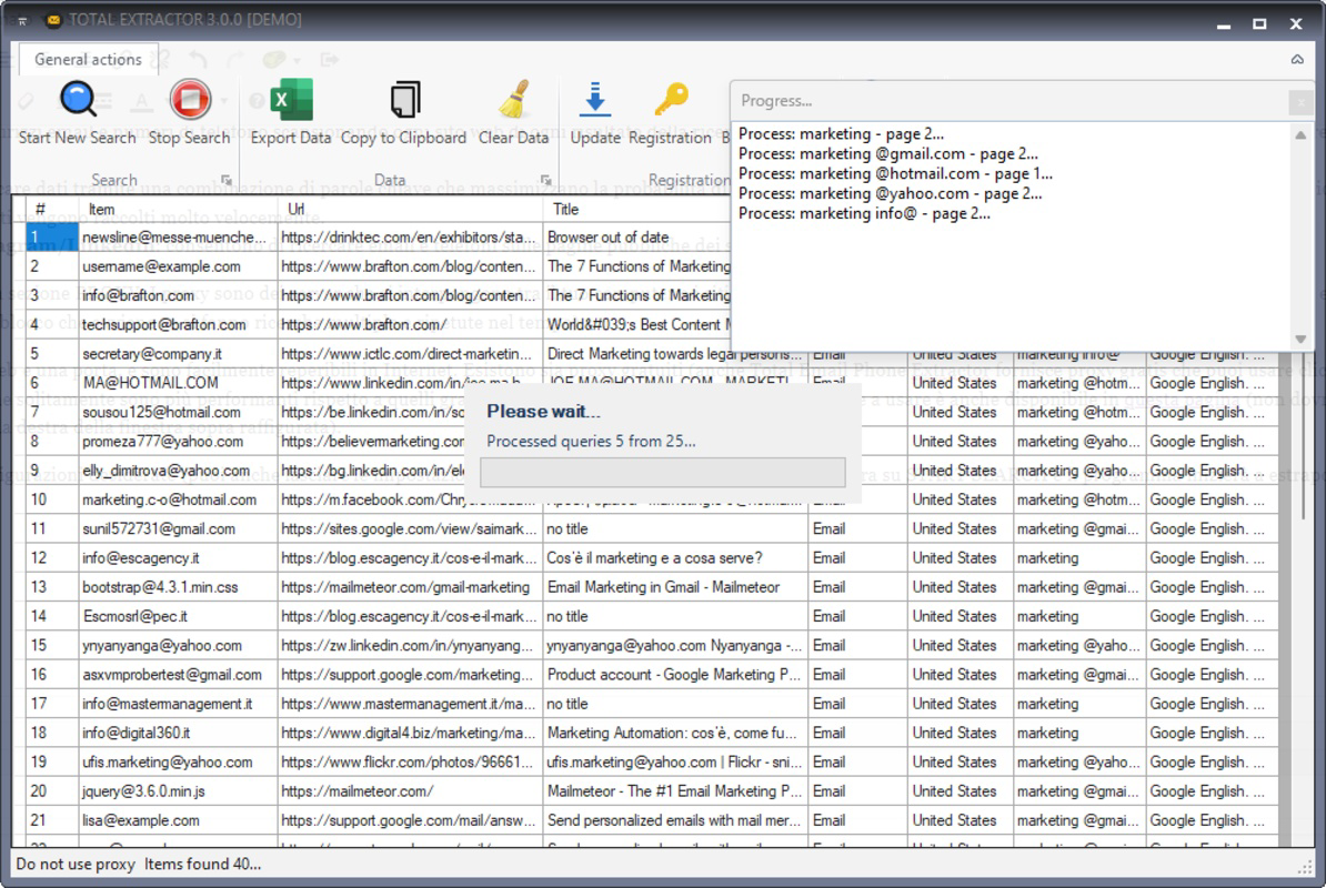 Total Email Extractor - Email Scraping Tool for PC Windows 4.0.1 Download