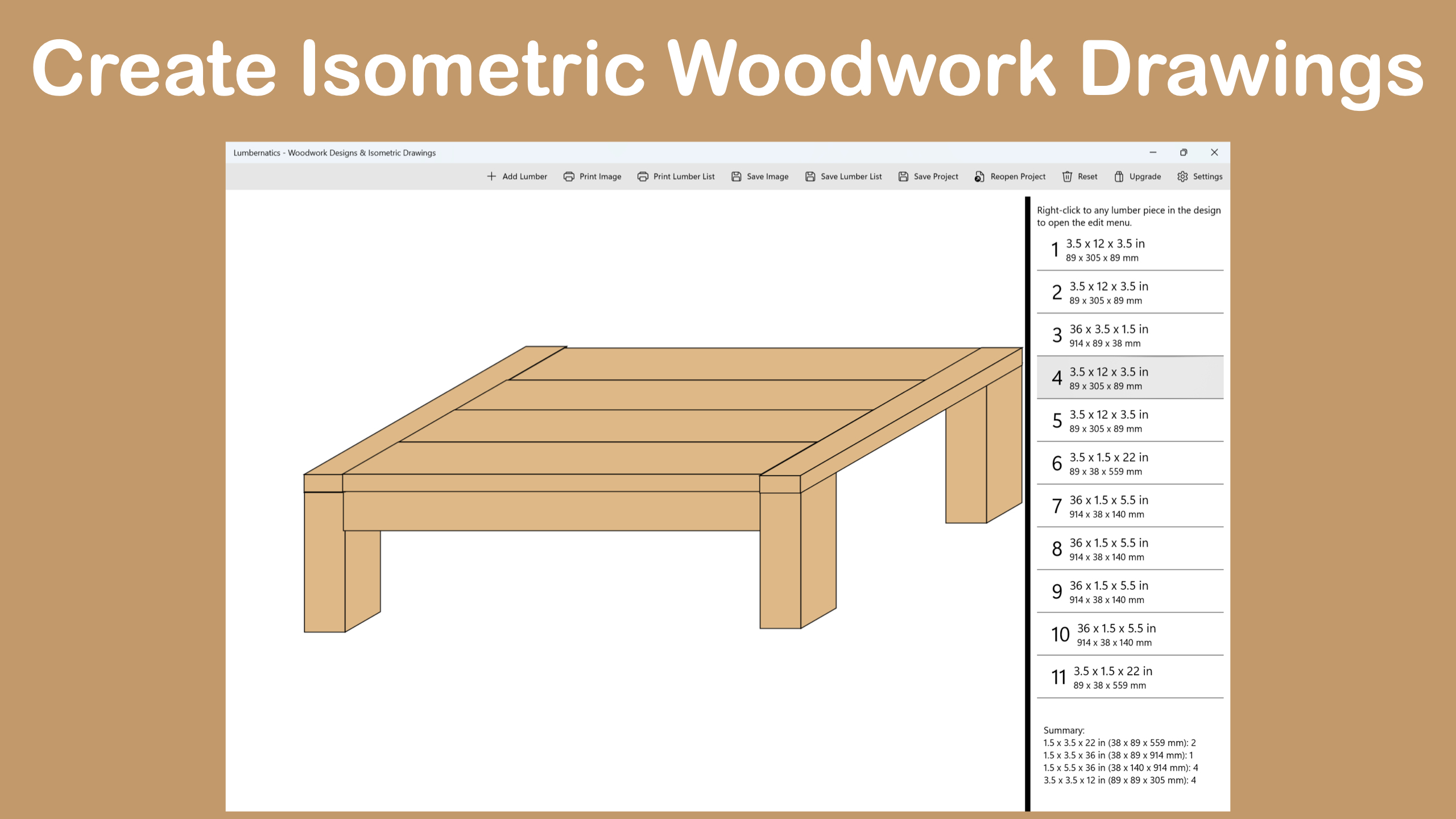 Lumbernatics - Woodwork Designs & Isometric Drawings for PC Windows ...