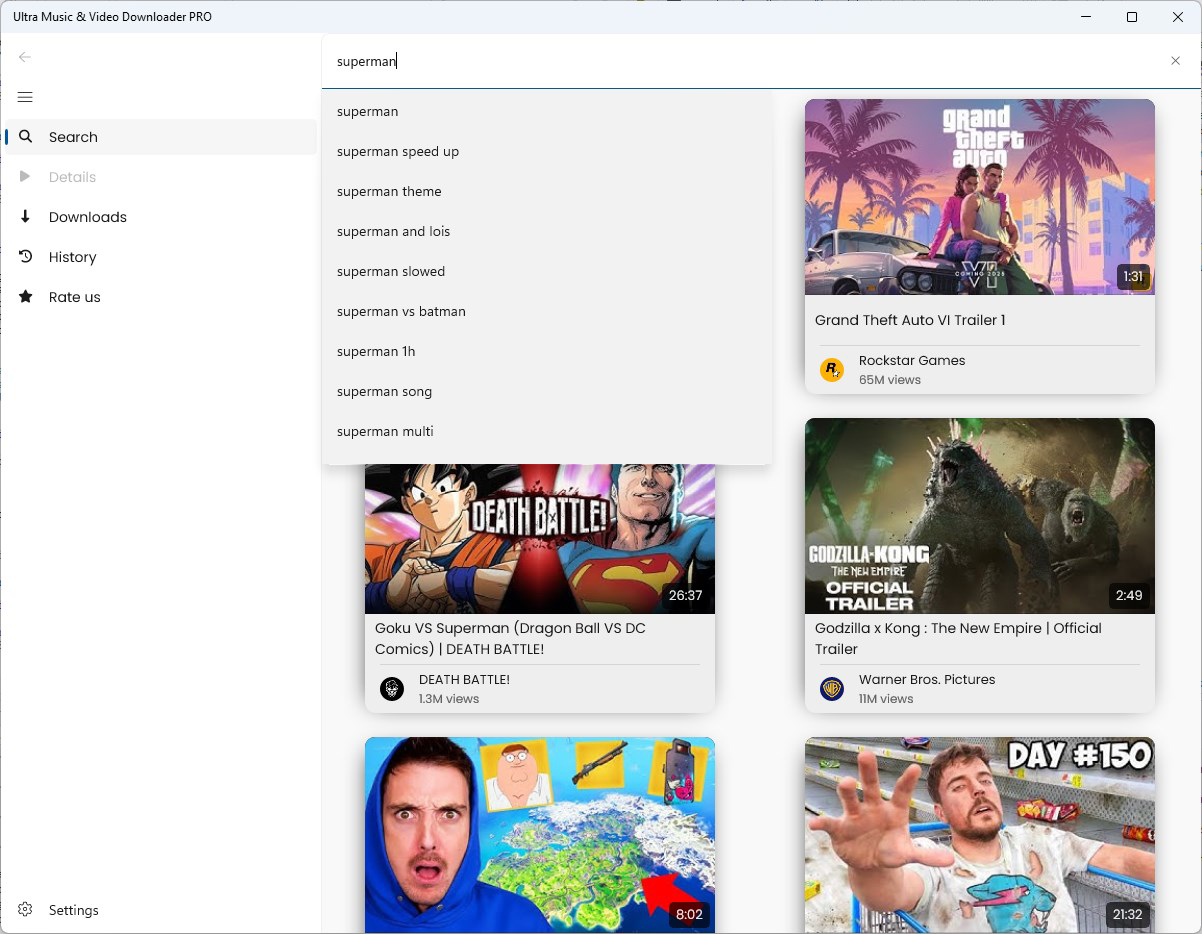 Ultra Music & Video Downloader PRO for PC Windows Download