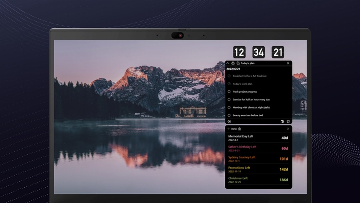 Desktop digital clock for PC Windows Download