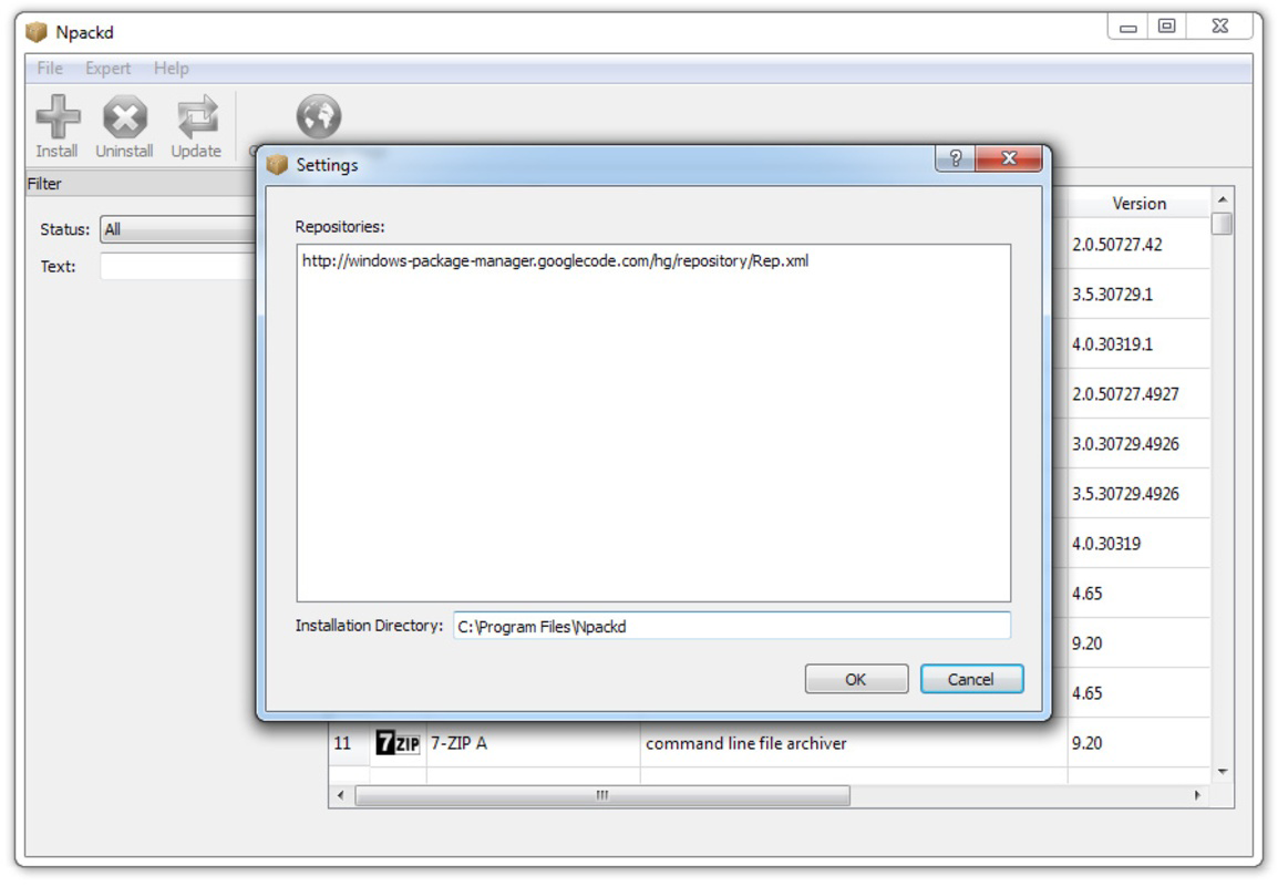 Npackd for PC Windows 1.14.1 Download