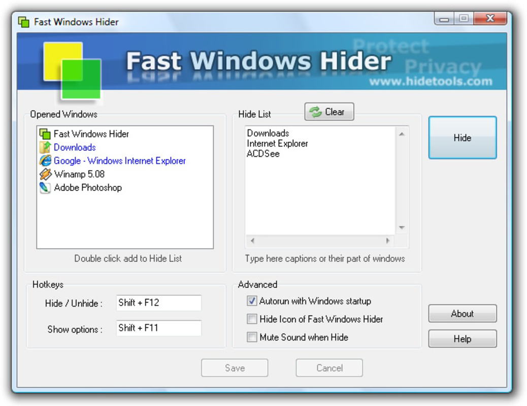 Fast Windows Hider for PC Windows 5.9.2 Download