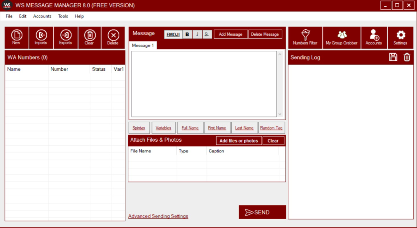 WhatSender - Free Bulk WhatsApp Sender for PC Windows 8.6.3 Download