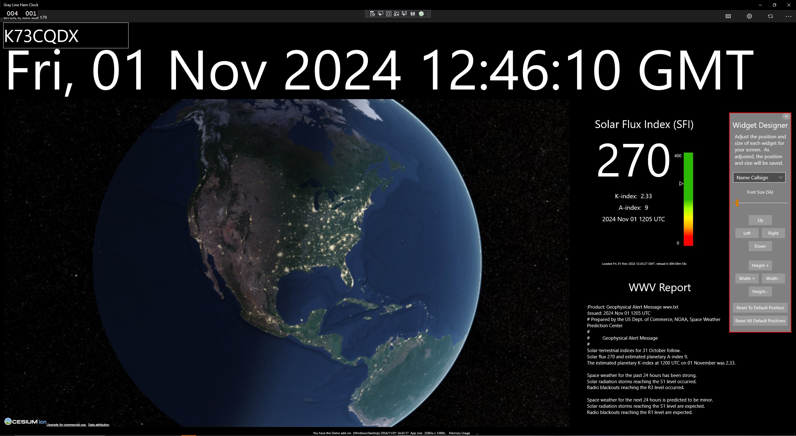 Gray Line Ham Clock for PC Windows Download