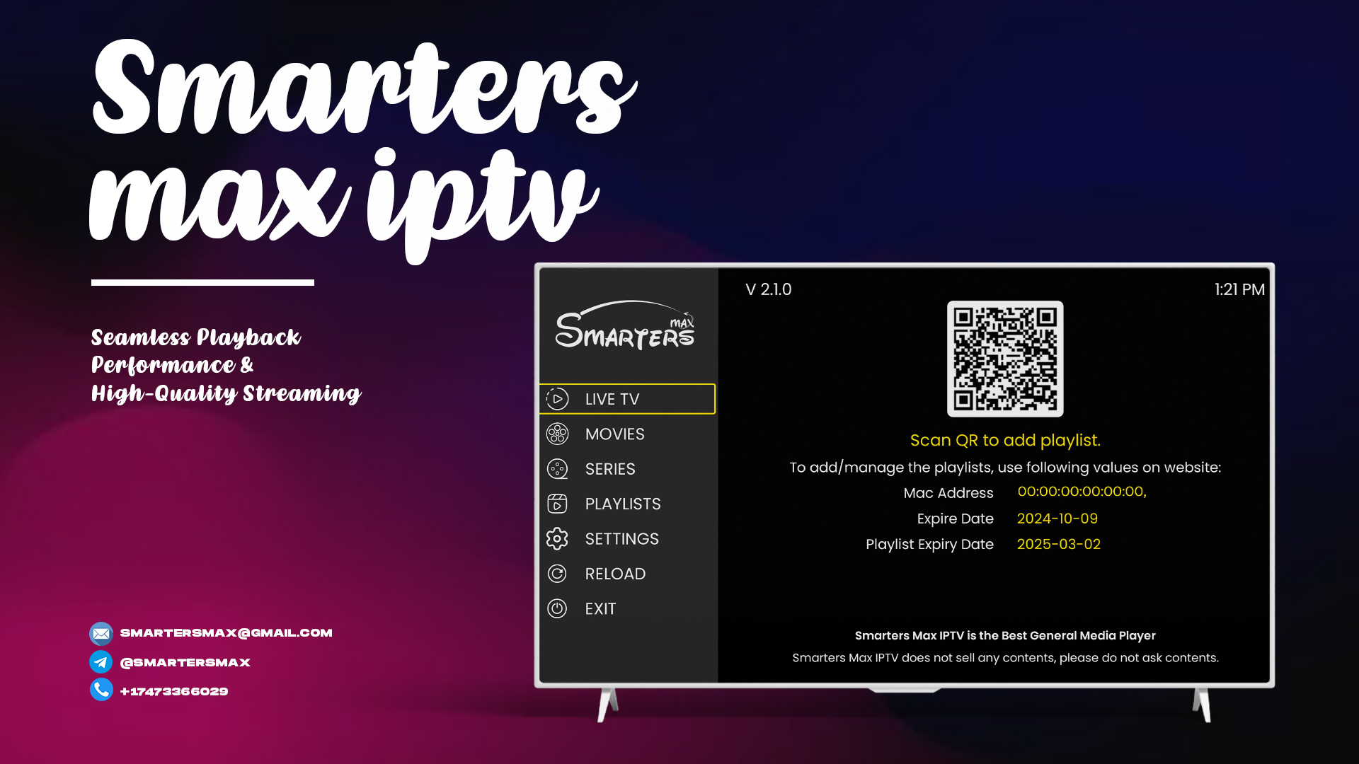 Smarters Max IPTV for PC Windows Download