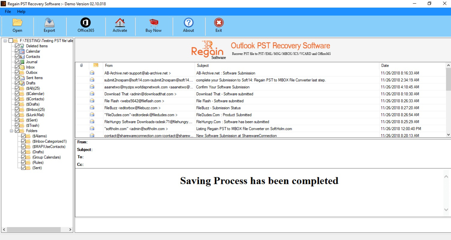 Regain Outlook PST Recovery for PC Windows 9.21.21.0 Download