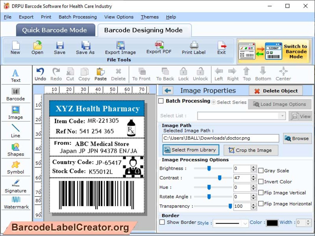 Medical Barcode Creator for PC Windows 7.3.1.1 Download