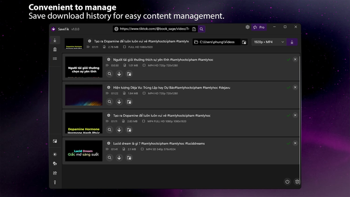SaveTik - Video Downloader for PC Windows Download