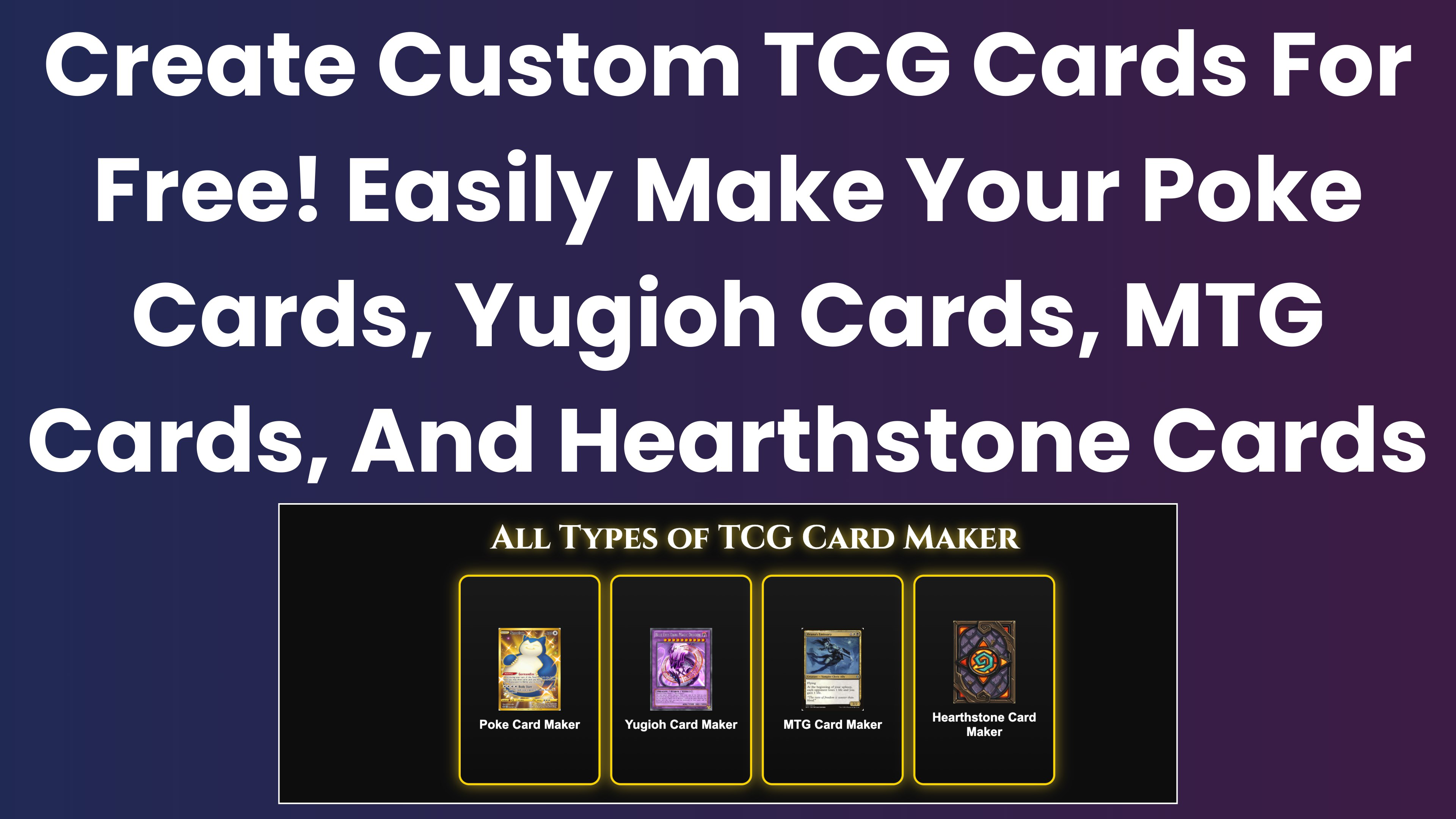 TCG Card Maker for PC Windows Download