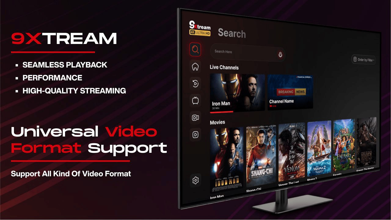 9Xtream 4K Player for PC Windows Download