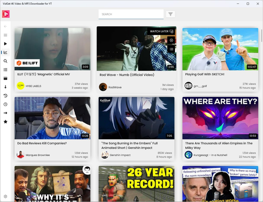 VidGet 4K Video & MP3 Downloader for YT for PC Windows Download