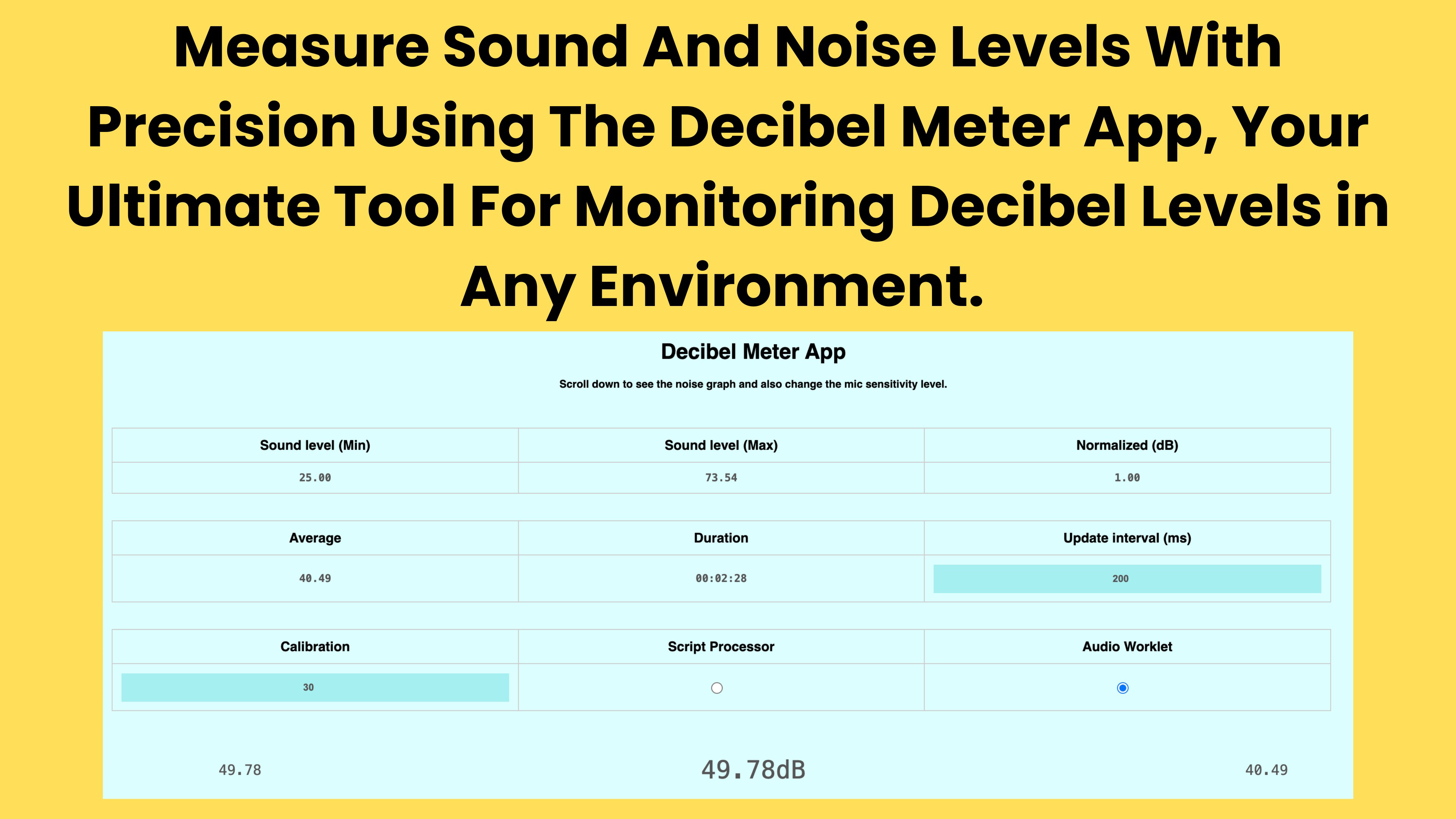 Decibel Meter App for PC Windows Download