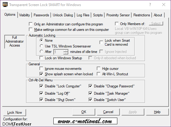 Transparent Screen Lock SMART for PC Windows Download