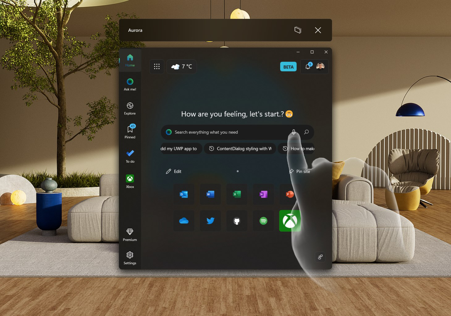 Aurora - light AI web browser for PC Windows Download