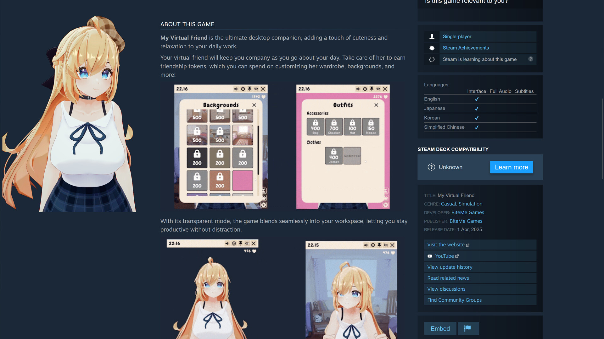 My Virtual Friend for PC Windows Download