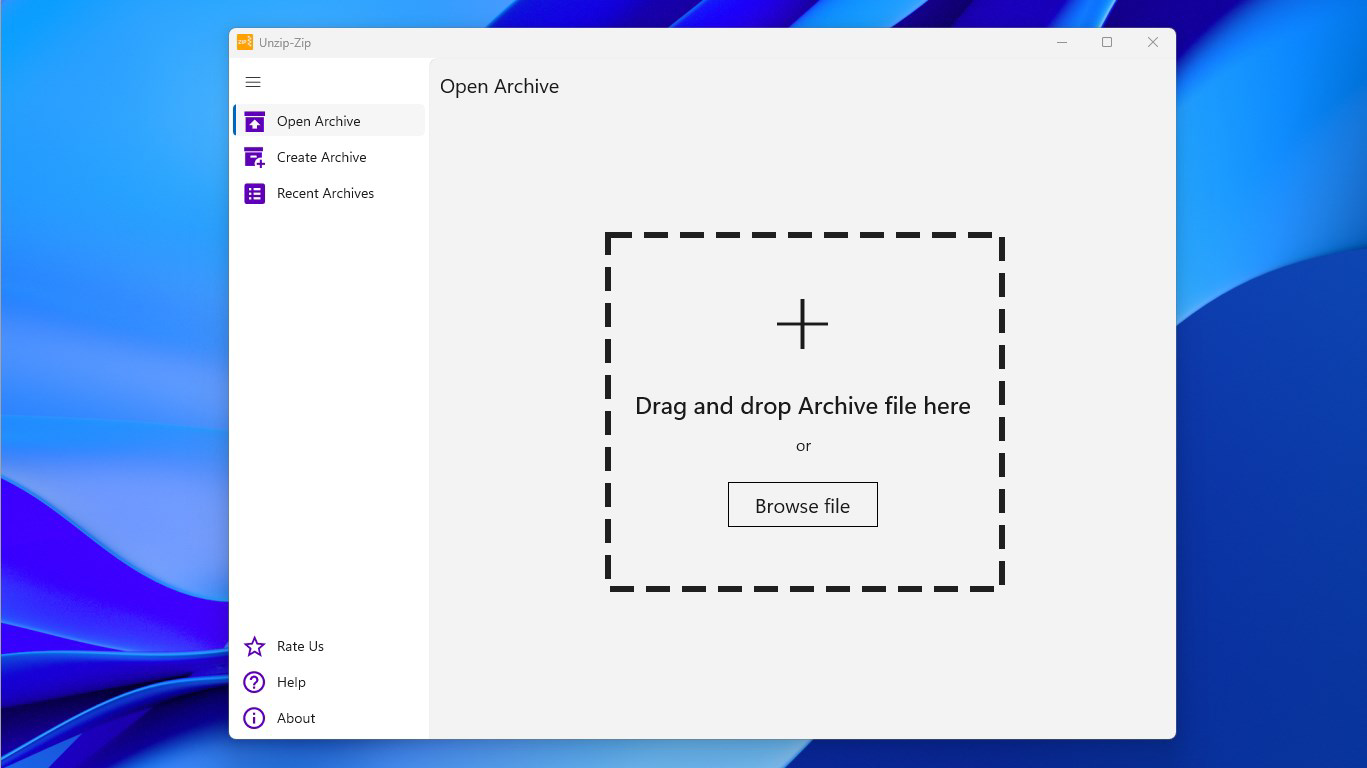 Unzip-Zip for PC Windows Download