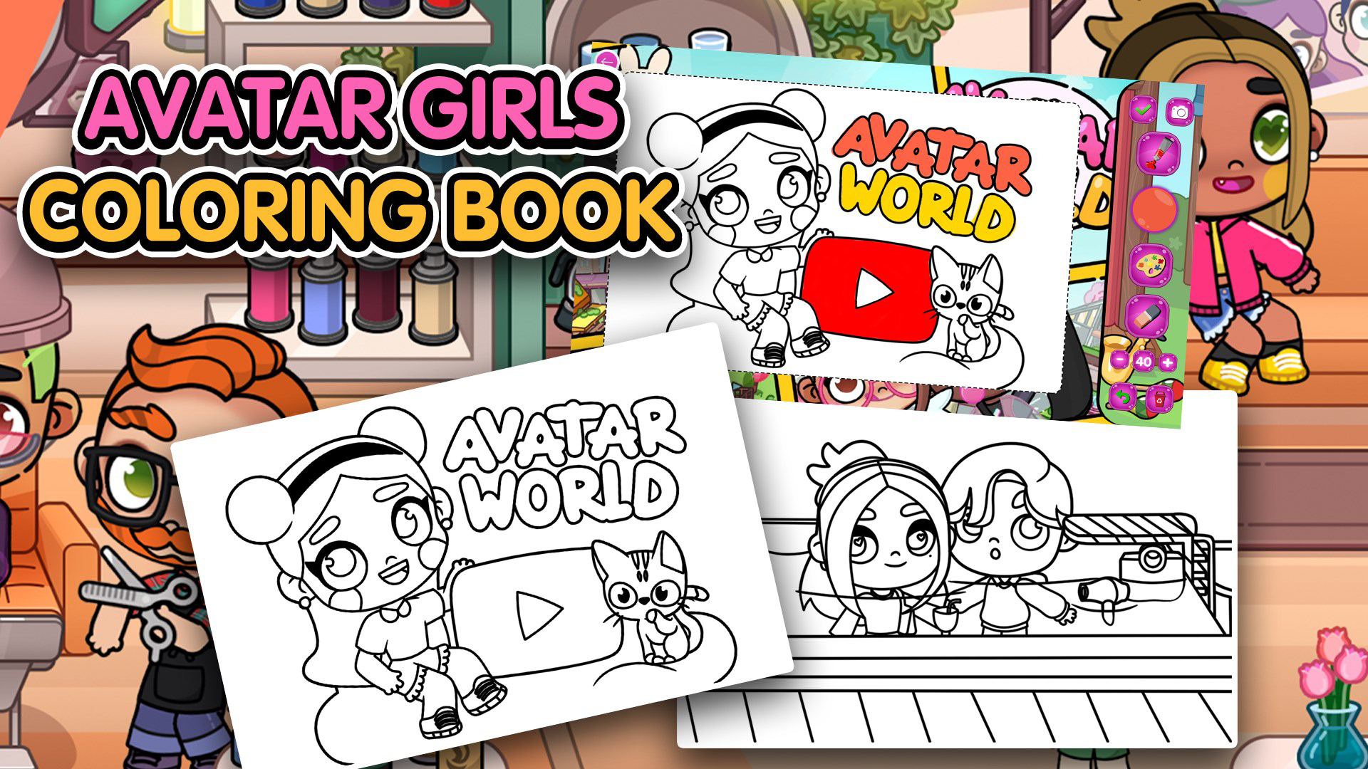Avatar Girls Coloring Book for PC Windows Download