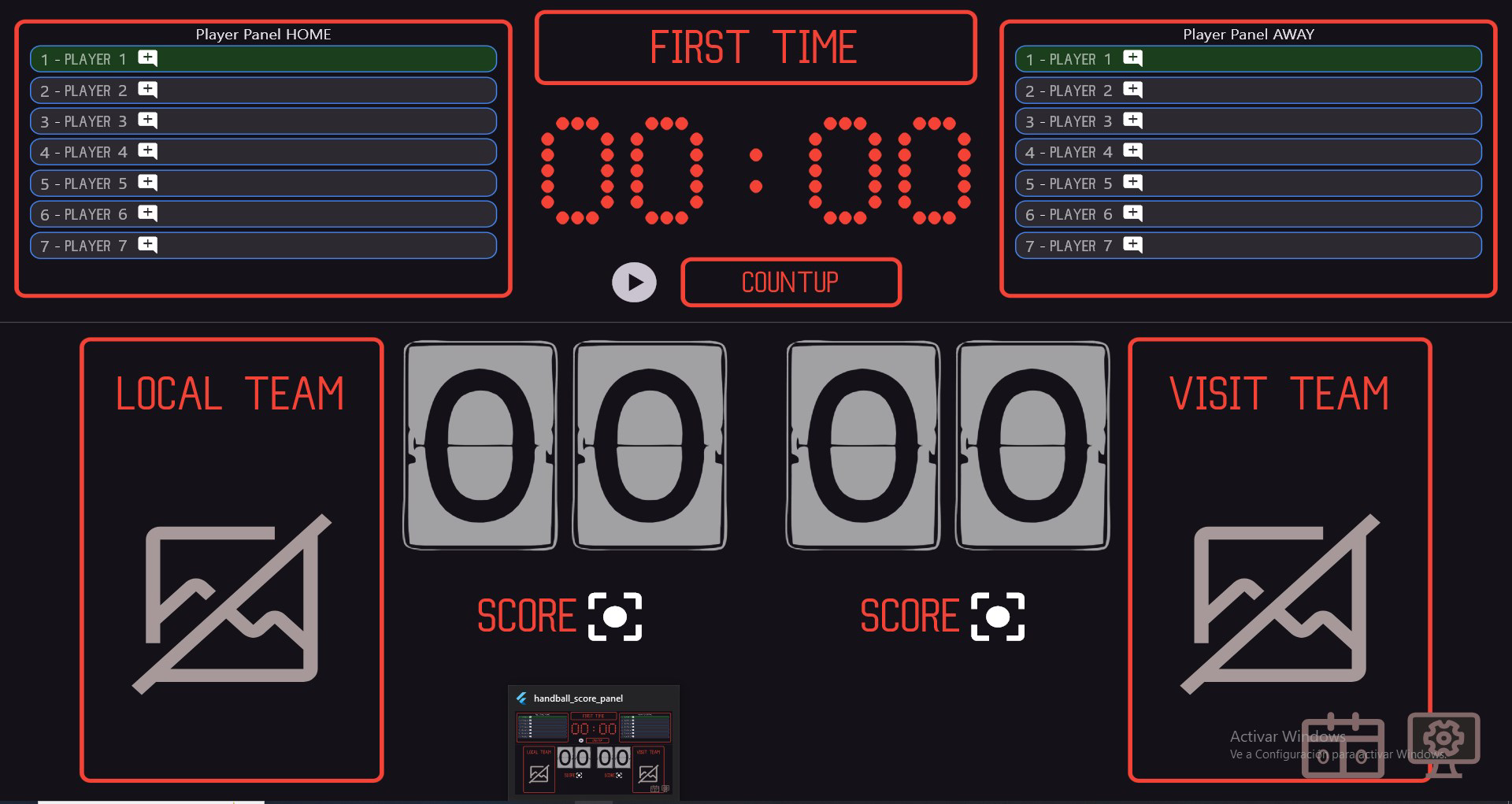 Handball Score Panel for PC Windows Download