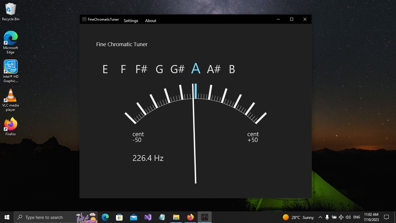 Fine Chromatic Tuner - desktop for PC Windows Download
