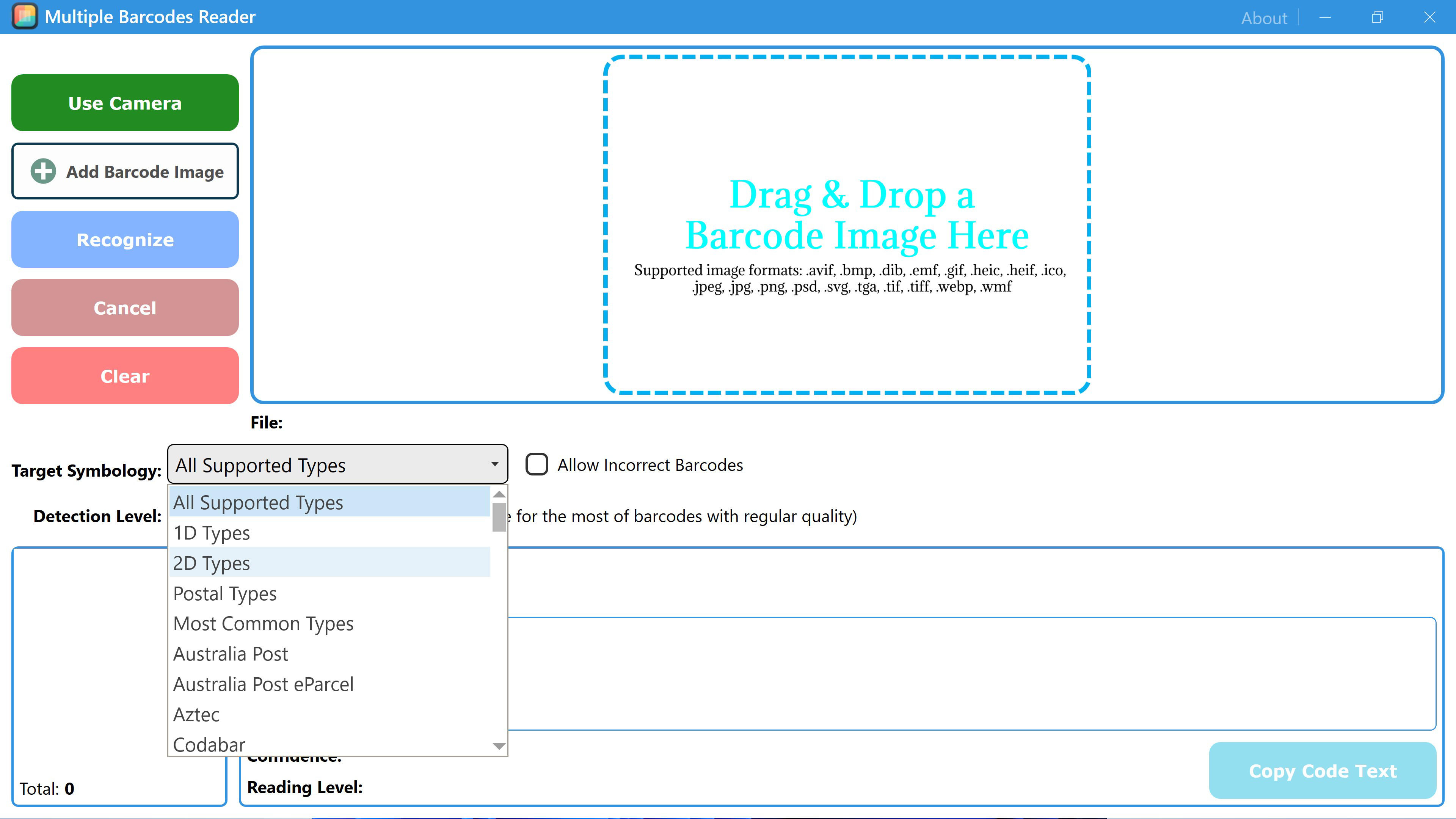 Multiple Barcodes Reader for PC Windows Download