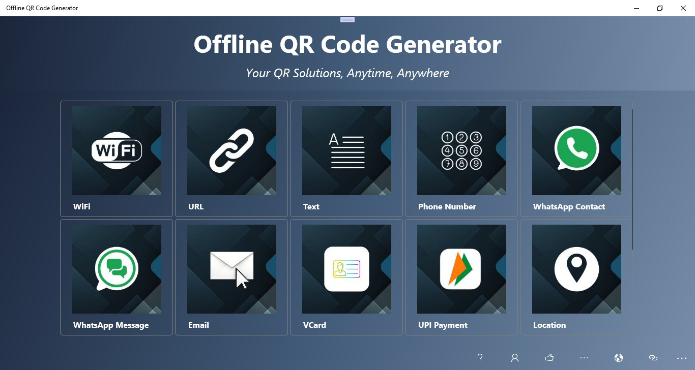 Offline QR Code Generator for PC Windows Download