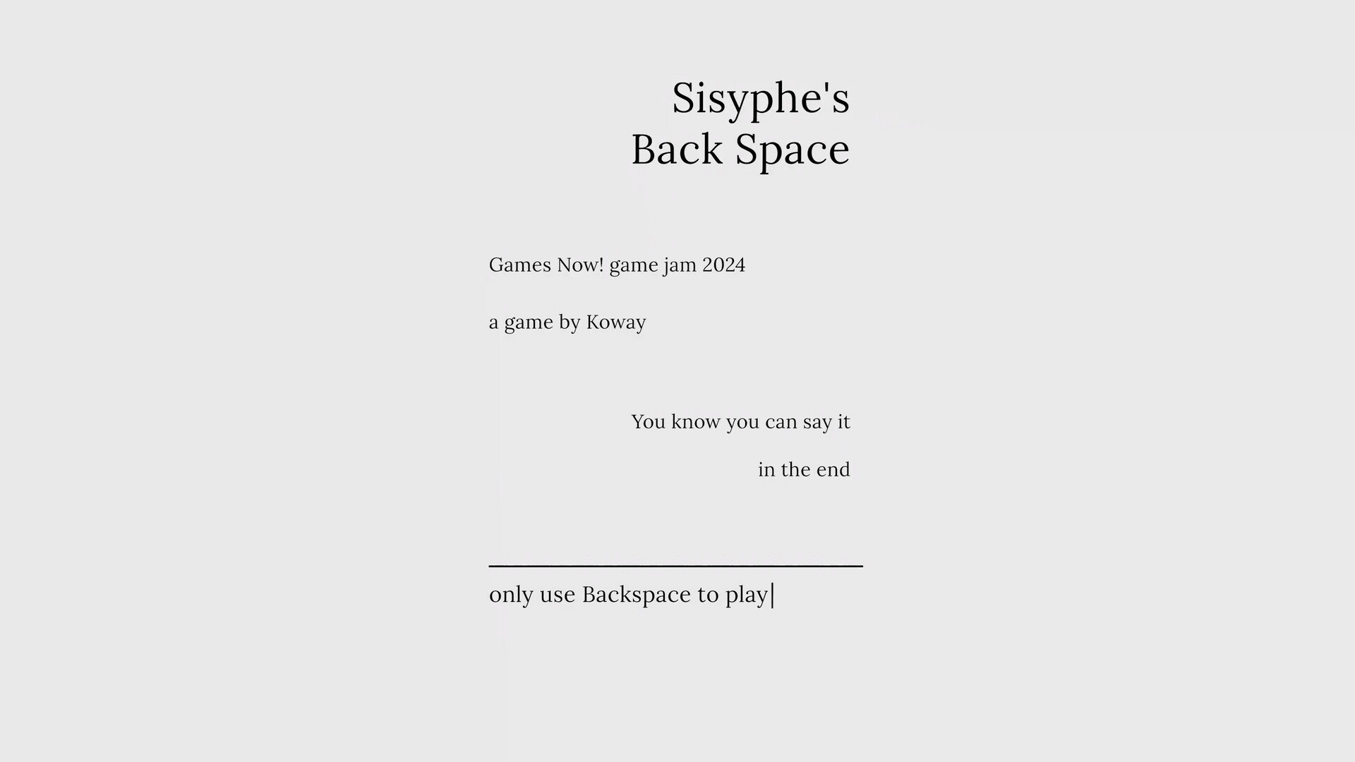 Sisyphe's Backspace for PC Windows Download