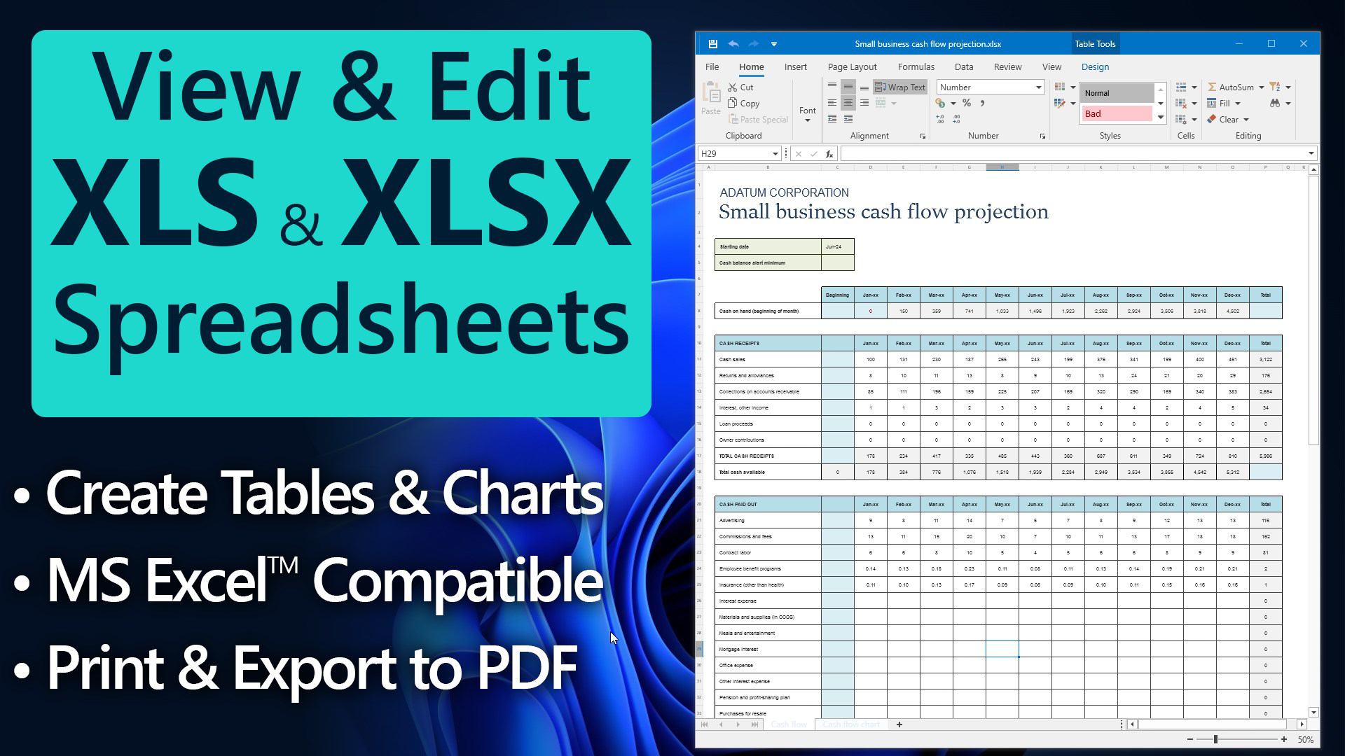 XLSX Editor Express for PC Windows Download