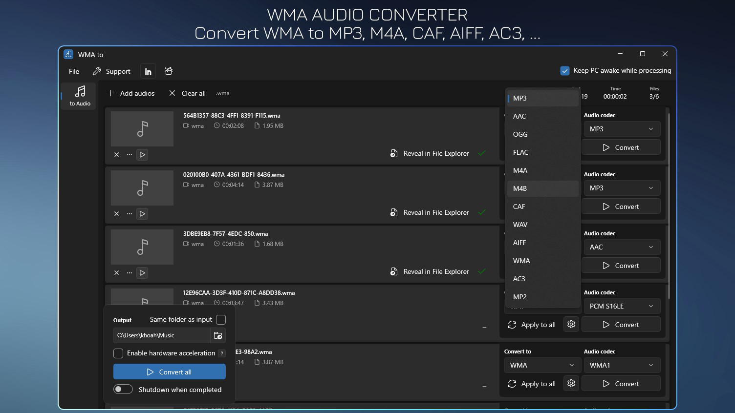 WMA to MP3 - WMA to WAV for PC Windows Download
