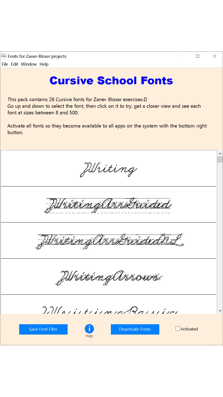 Cursive School Fonts for PC Windows Download