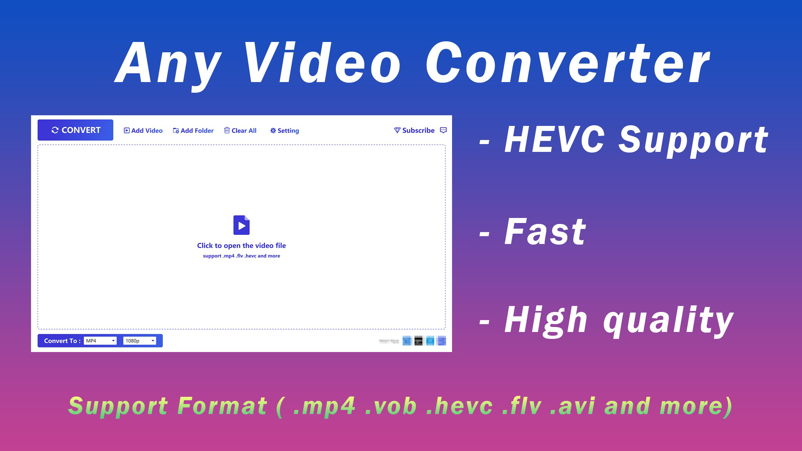 Any Video Converter - HEVC Support for PC Windows Download