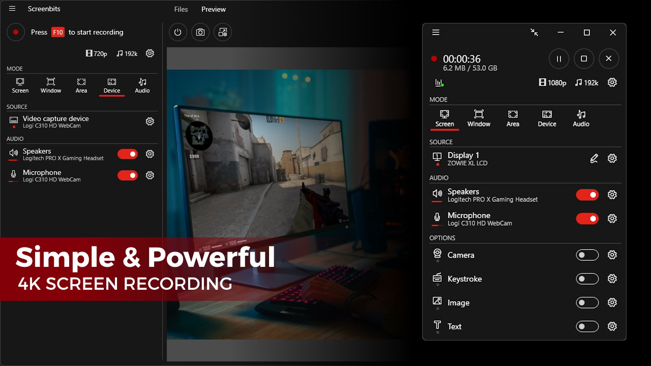Screenbits - Screen Recorder for PC Windows Download