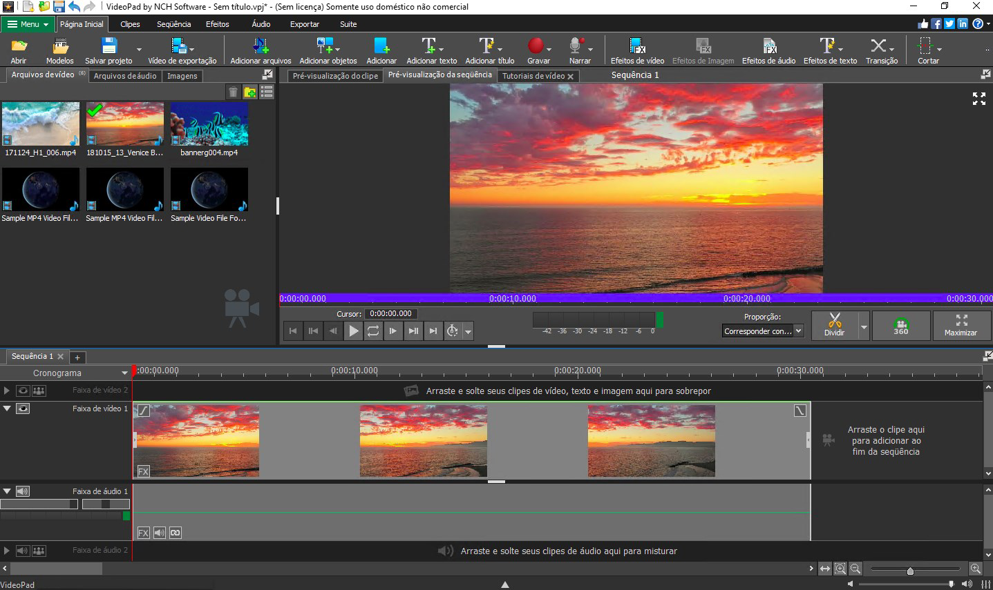 VideoPad Profissional for PC Windows Download